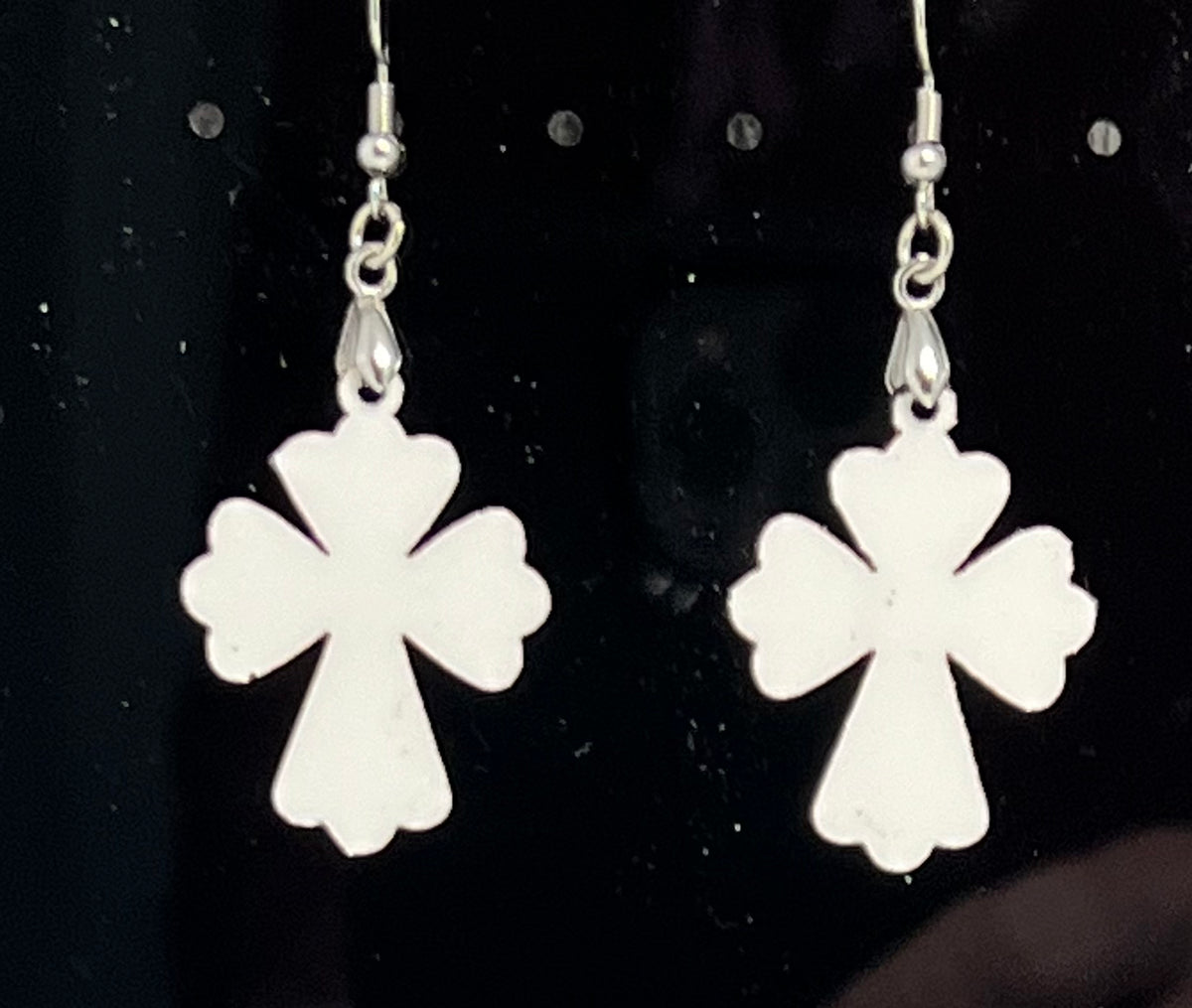 Cross Earrings Unisub Single Sided (5) – CC Sublimation Blanks