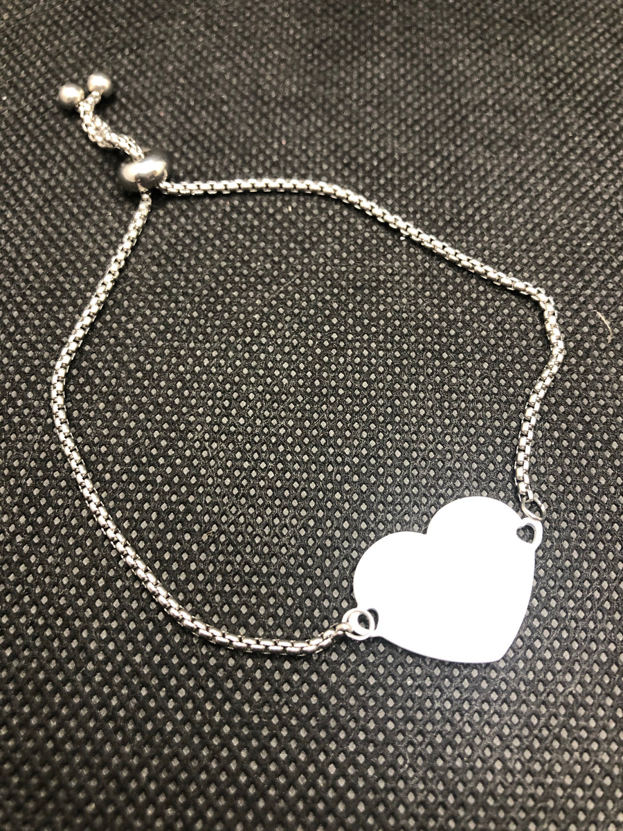 Double sided Adjustable Heart bracelet – CC Sublimation Blanks